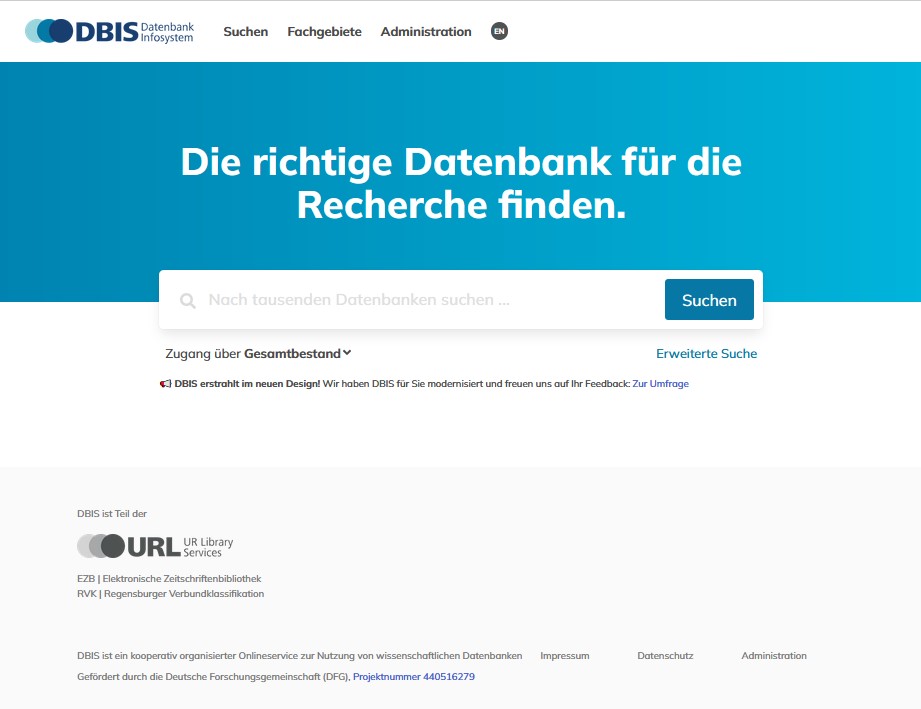 DBIS Projektseite